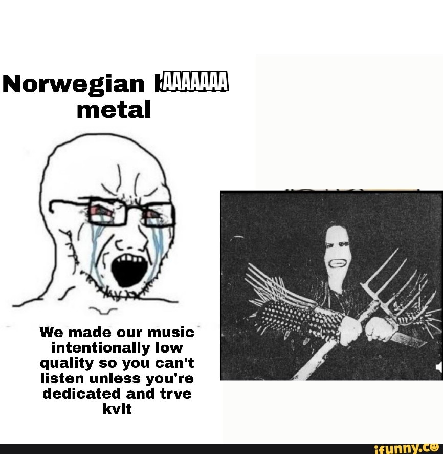 Norwegian metal We made our music intentionally low quality so you can ...