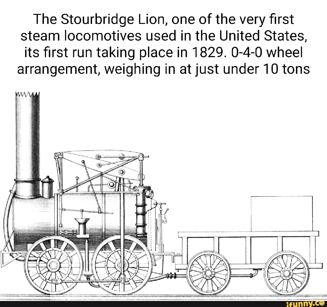 The Stourbridge Lion, one of the very first steam locomotives used in ...