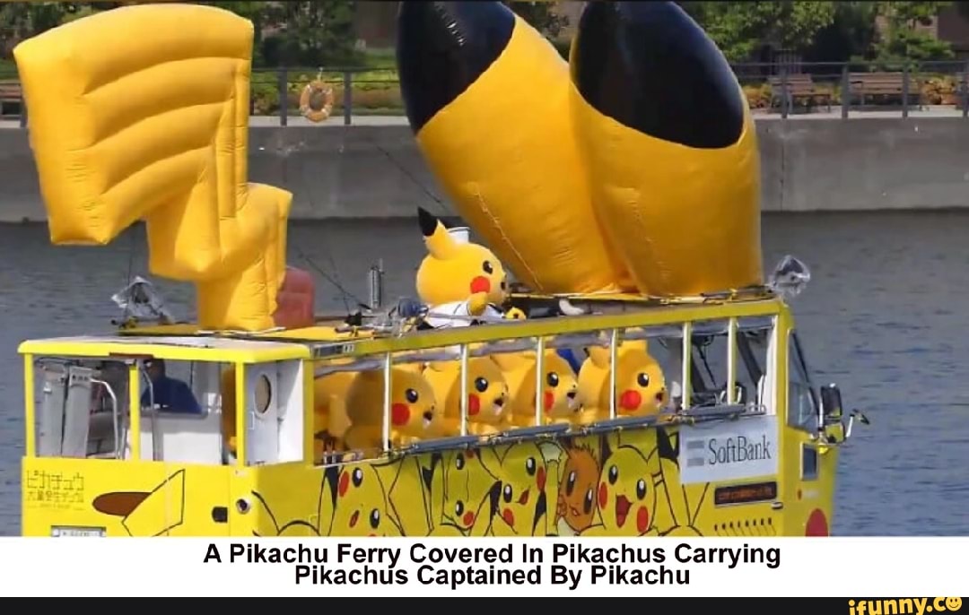 A Pikachu Ferry Covered In Pikachus Carrying Pikachus Captained By ...