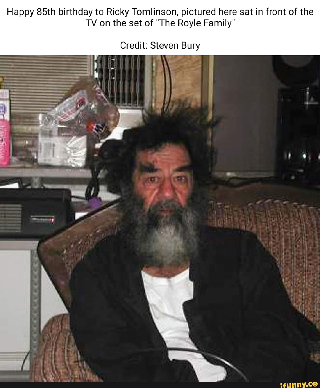 Happy 85th birthday to Ricky Tomlinson, pictured here sat in front of ...