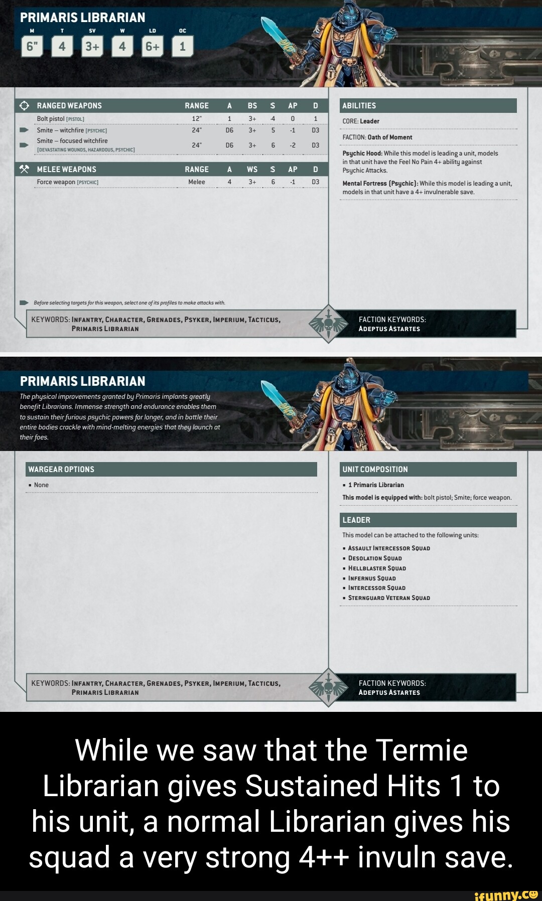 RANGED WEAPONS RANGE ABILITIES Bolt pistol CORE: Leader Smite witchfire ...