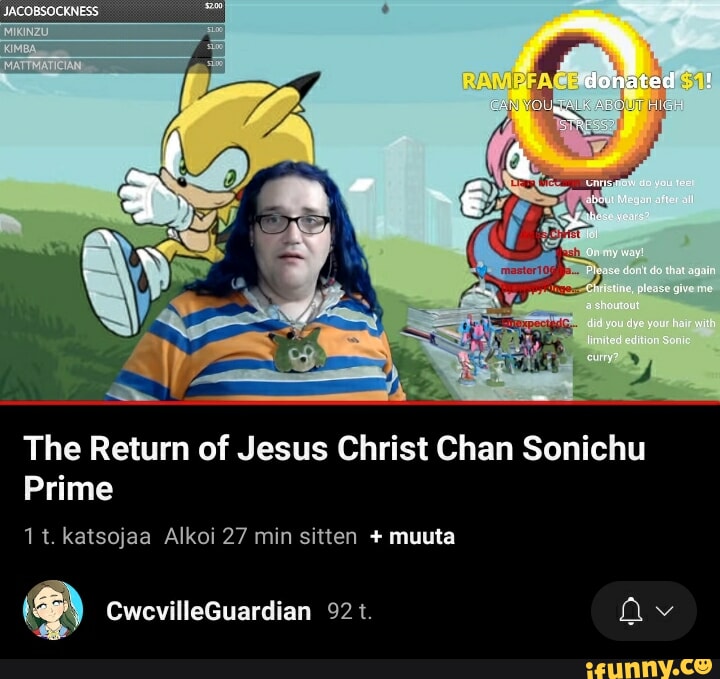 JACOBSOCKNESS donated The Return of Jesus Christ Chan Sonichu Prime 1t ...