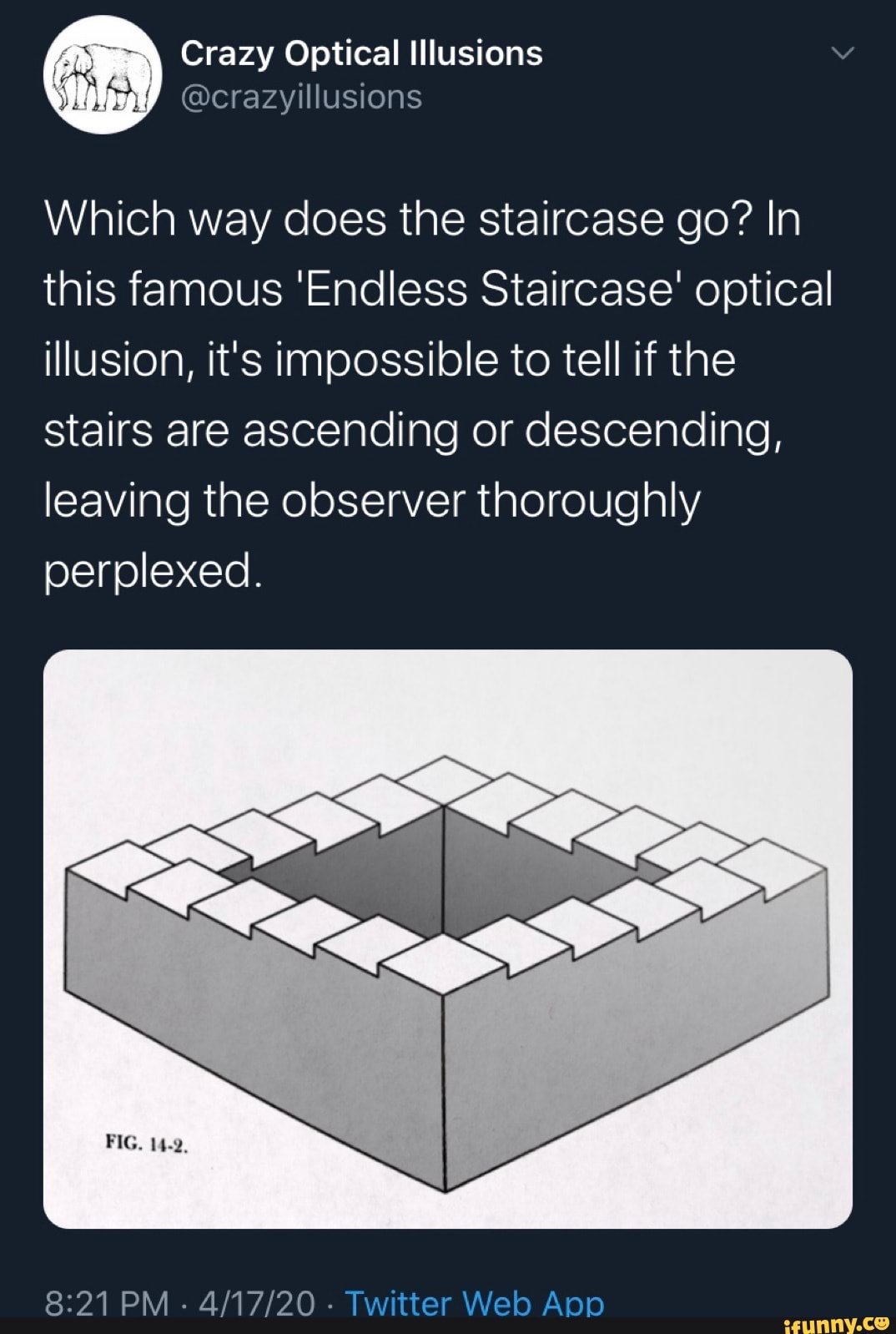 Crazy Optical Illusions CO Which way does the staircase go? In this ...