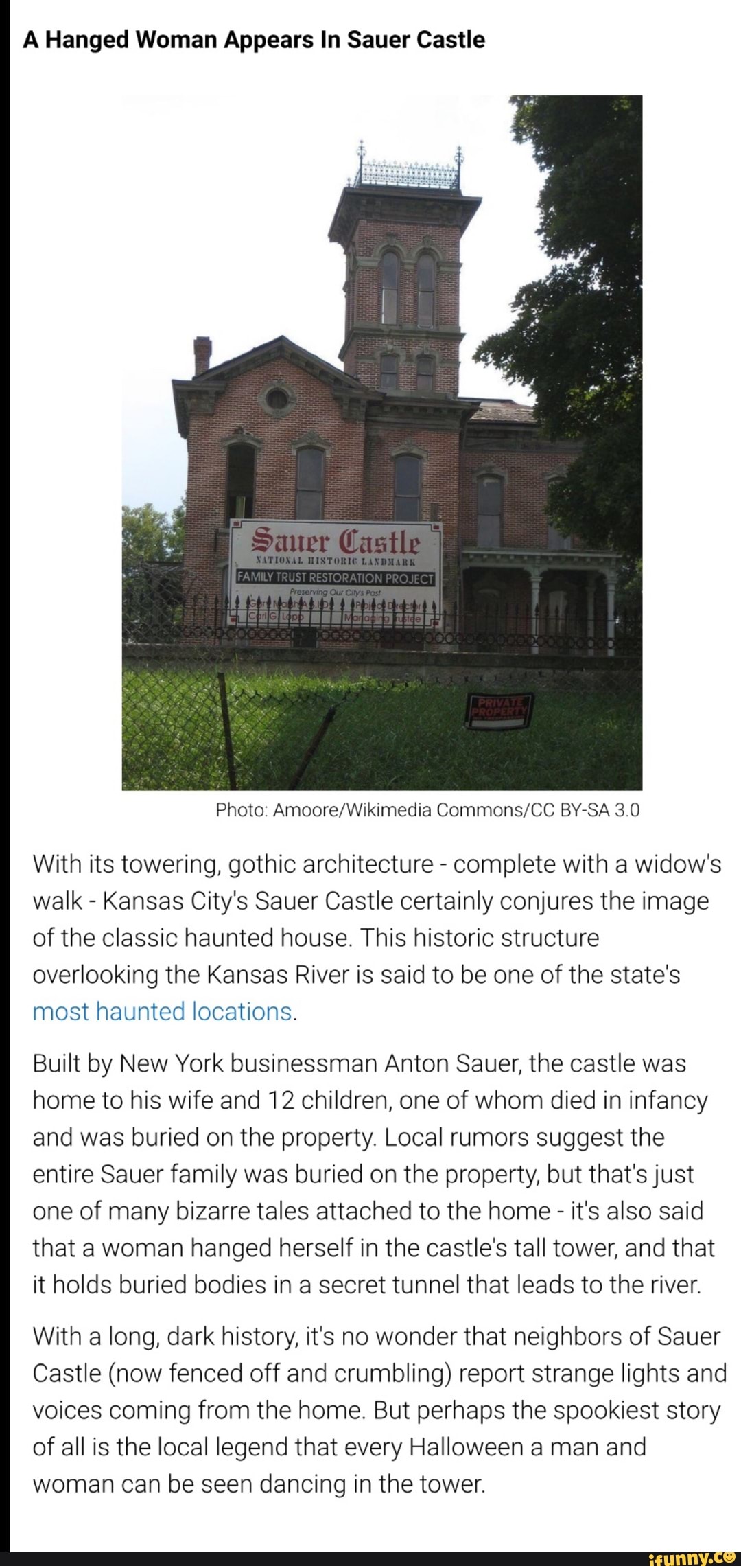 A Hanged Woman Appears In Sauer Castle Castle Photo: BY-SA 3.0 With its ...