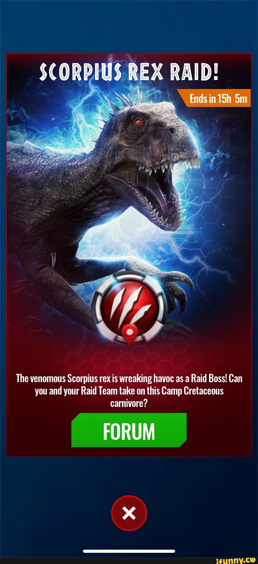 SCORPIUS REX RAID! Ends in The venomous Scorpius rex is wreaking havoc ...