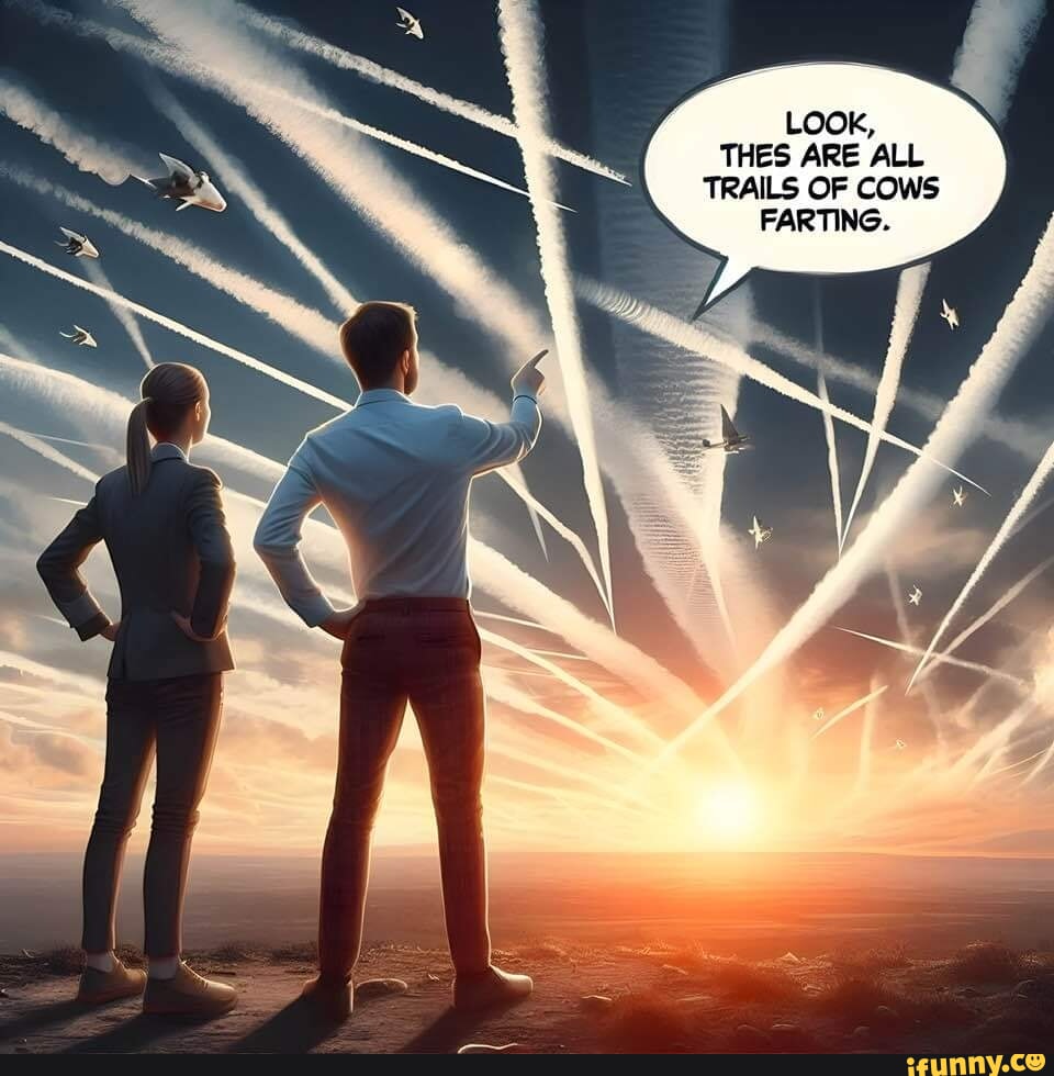 LOOK, THES ARE ALL TRAILS OF COWS FARTING. - iFunny