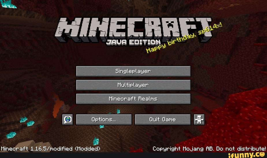 Singleplayer Hultiplayer Options... Quit Game Minecraft (Modded ...