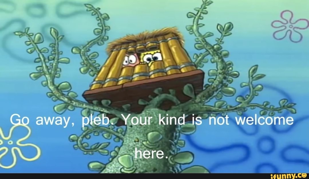 Go away. pleb. Your kind is not welcome here. - iFunny