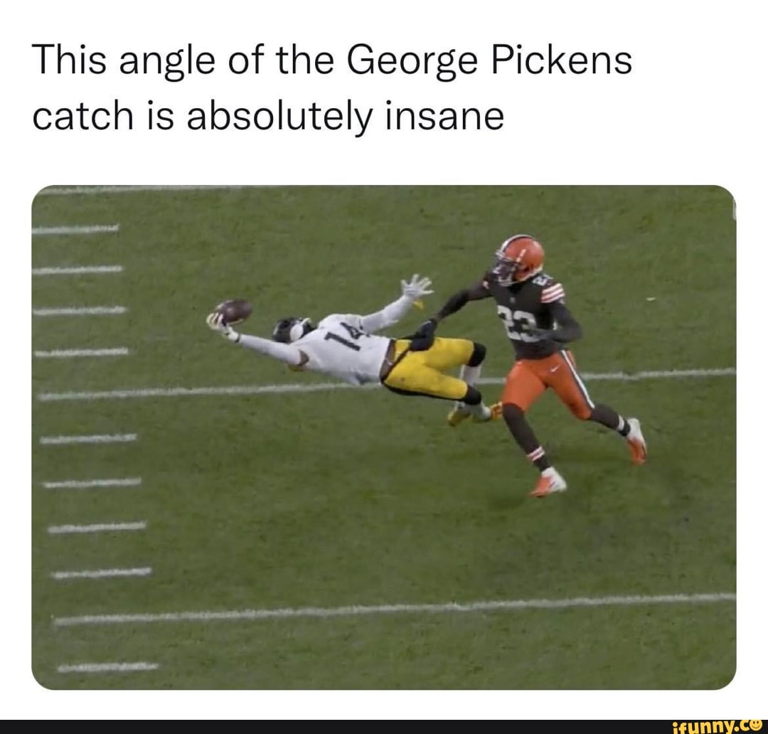 This angle of the George Pickens catch is absolutely insane - iFunny