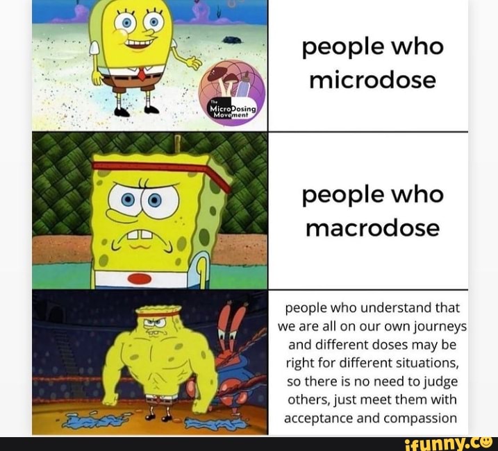 People who microdose people who macrodose people who understand that we ...