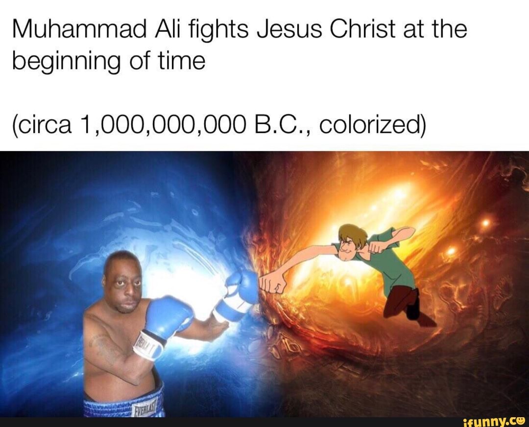 Muhammad Ali fights Jesus Christ at the beginning of time (Circa ...