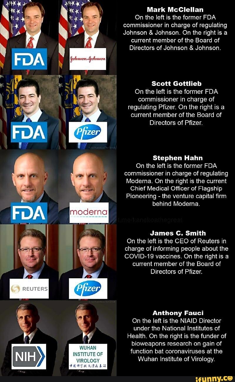 WUHAN INSTITUTE OF VIROLOGY Mark McClellan On the left is the former ...