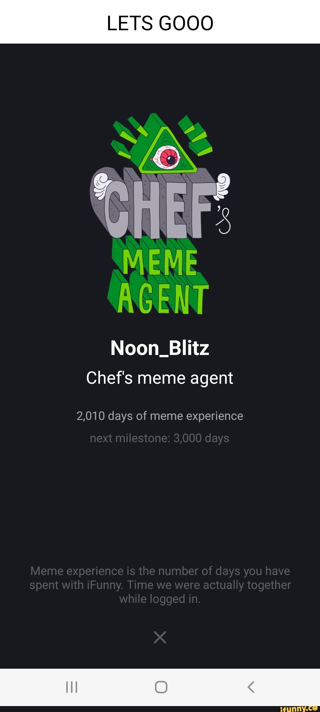 LETS GOOO MEME AGENT Noon_Bl Chef's meme agent 2,010 days of meme ...