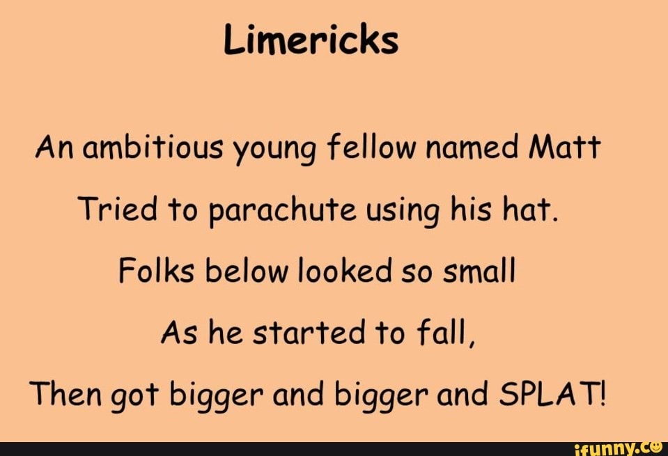 Limericks memes. Best Collection of funny Limericks pictures on iFunny