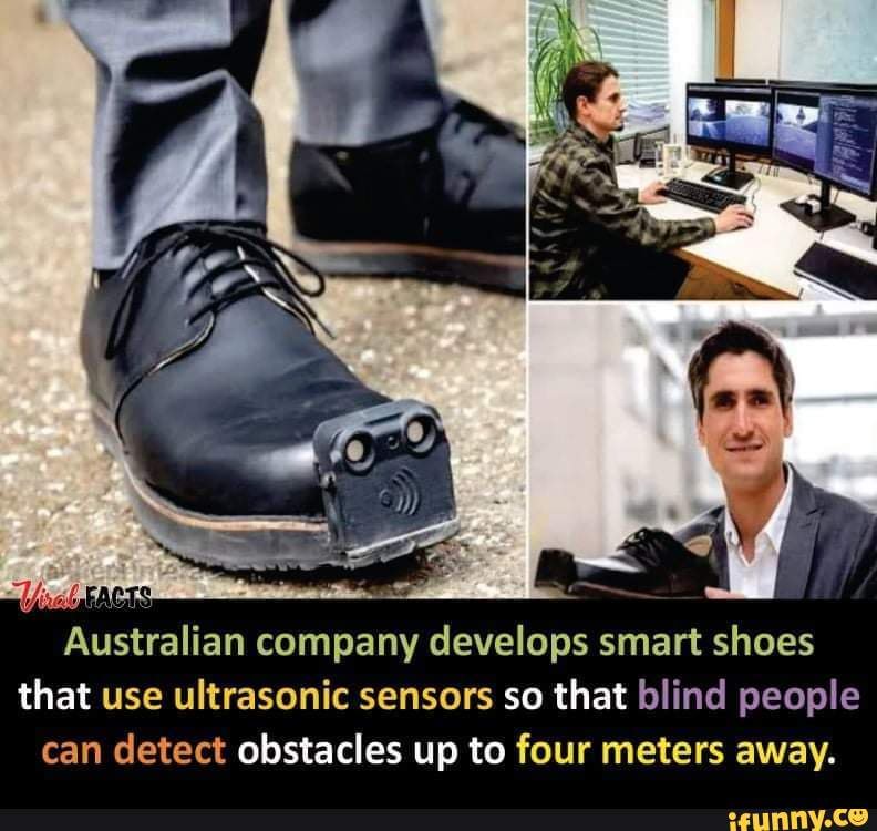 Australian company develops smart shoes that use ultrasonic sensors so ...