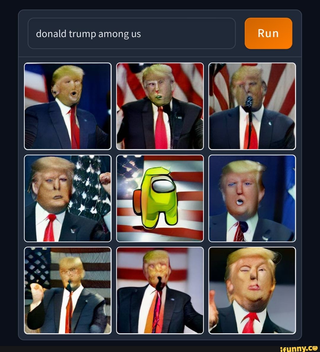 Run donald trump among us - iFunny