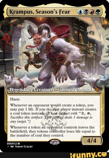 Krampus, Season's Fear Legendary Creature Demon Nomad Whenever an ...