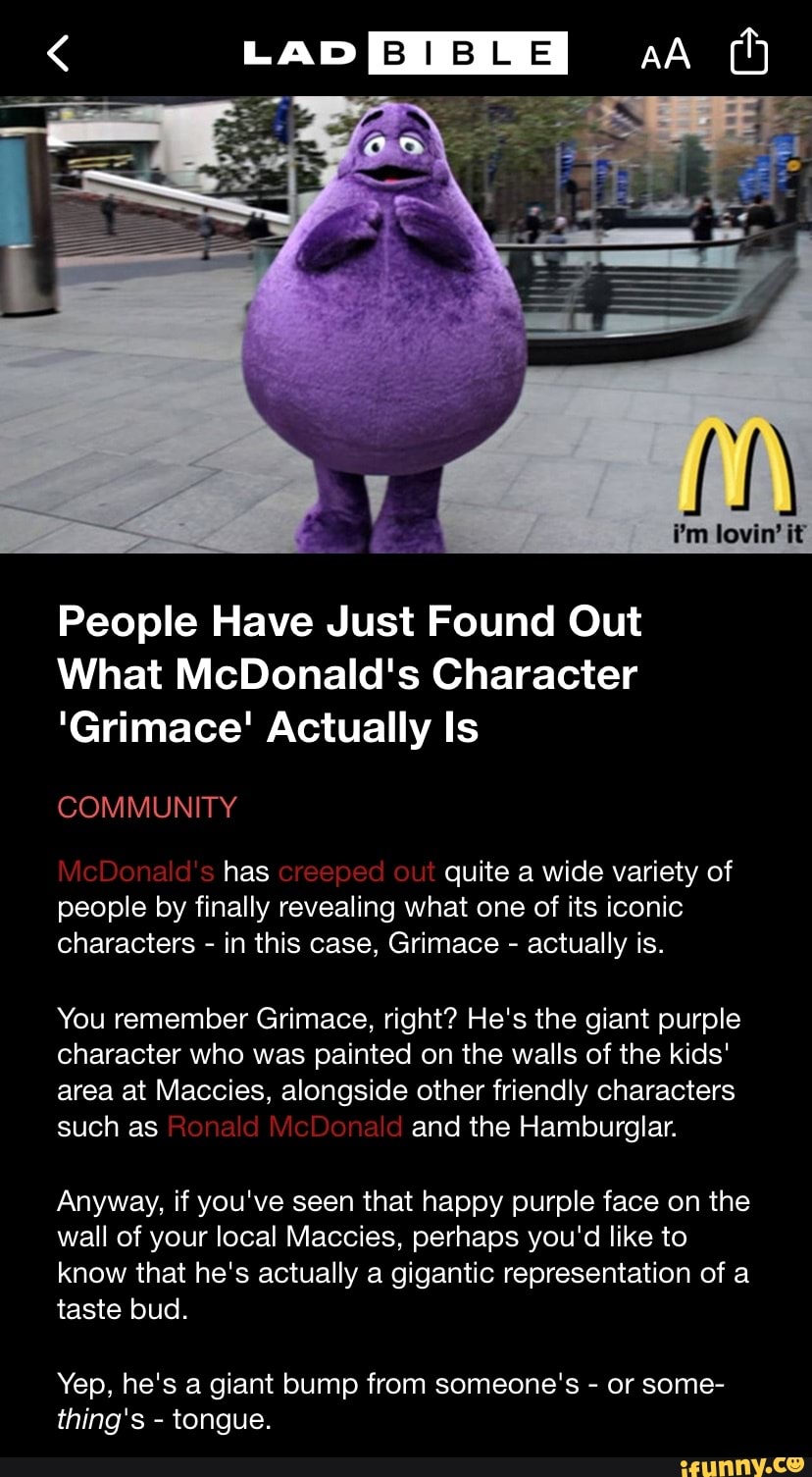 Grimace memes. Best Collection of funny Grimace pictures on iFunny