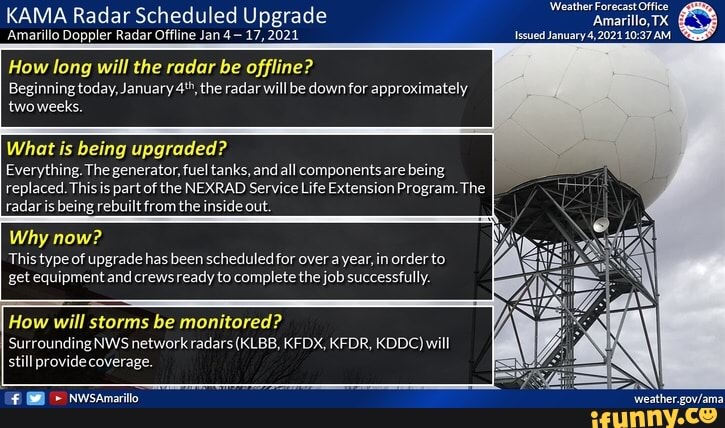 KAMA Radar Scheduled Upgrade Amarillo Doppler Radar Offline Jan 4- 17 ...