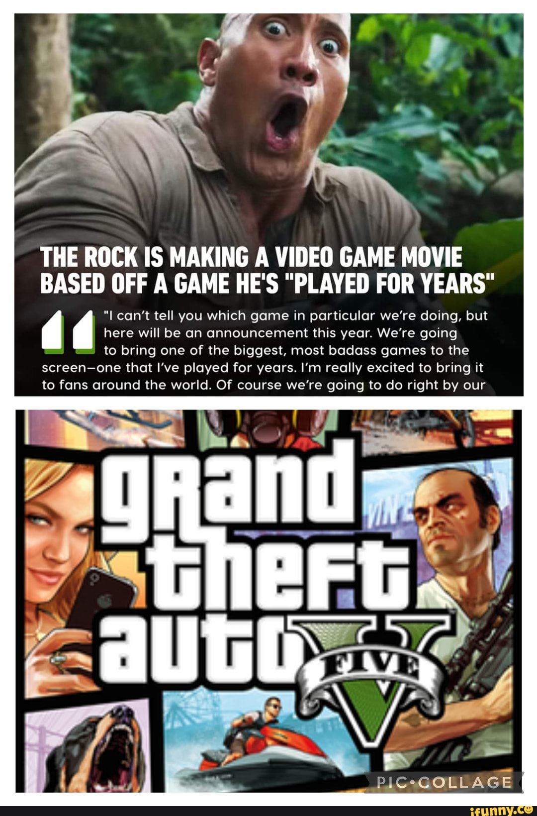 THE ROCK IS MAKING A VIDEO GAME MOVIE BASED OFF A GAME HE'S "PLAYED FOR ...