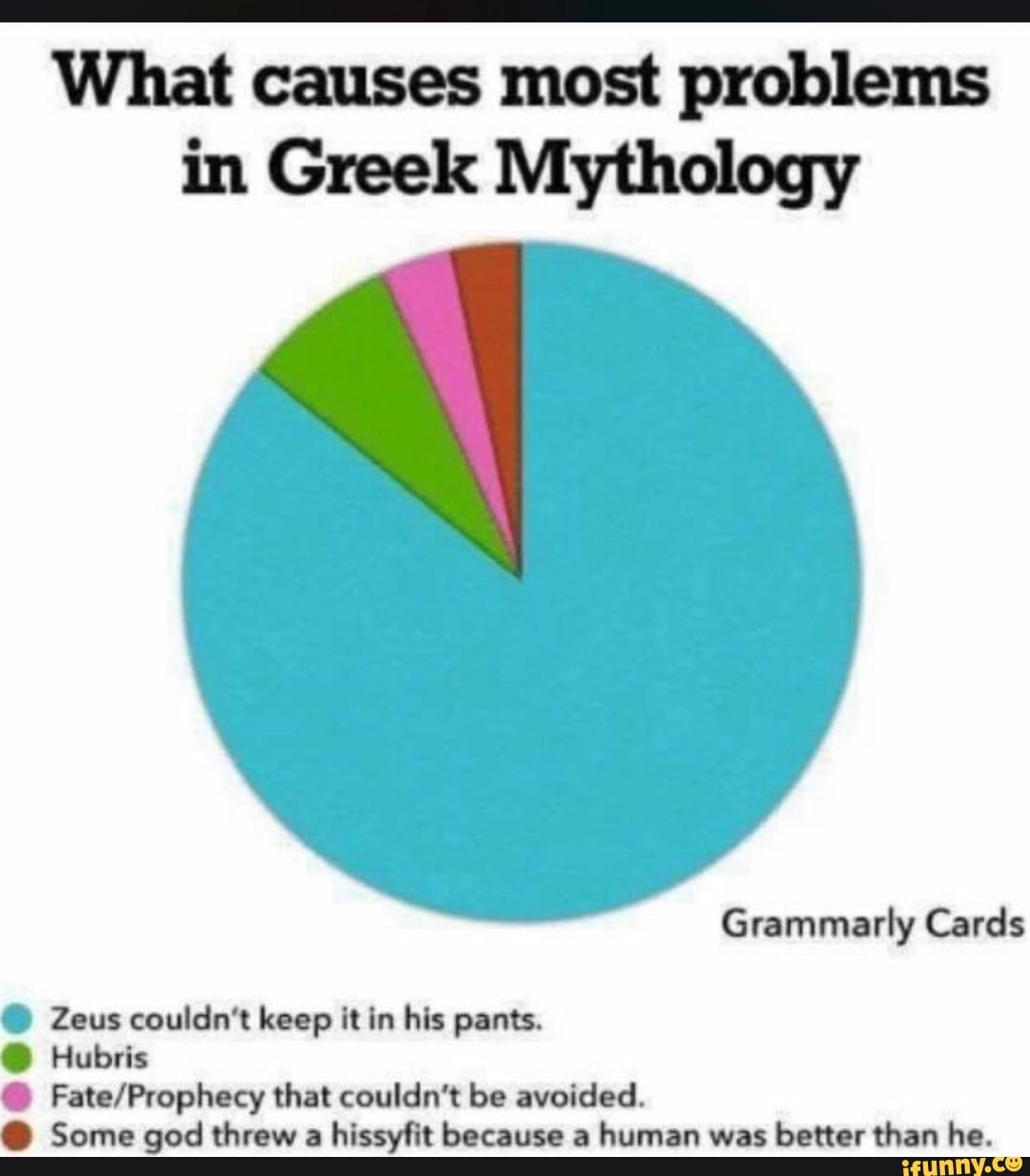 What causes most problems in Greek Mythology ® Zeus couldn't keep it in ...