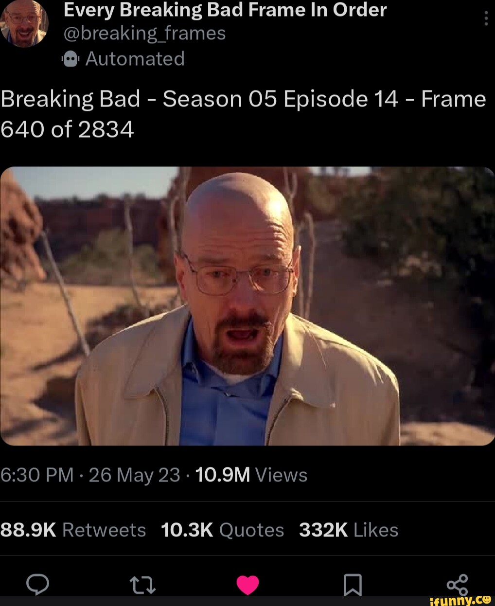 Every Breaking Bad Frame In Order @breaking frames Automated Breaking ...
