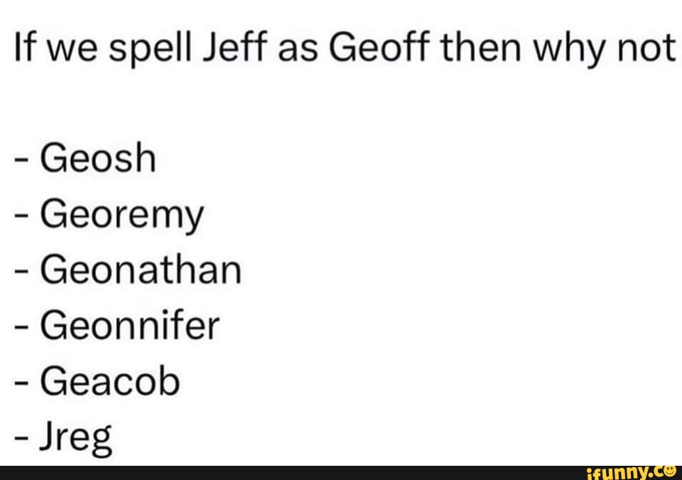 Geoff memes. Best Collection of funny Geoff pictures on iFunny