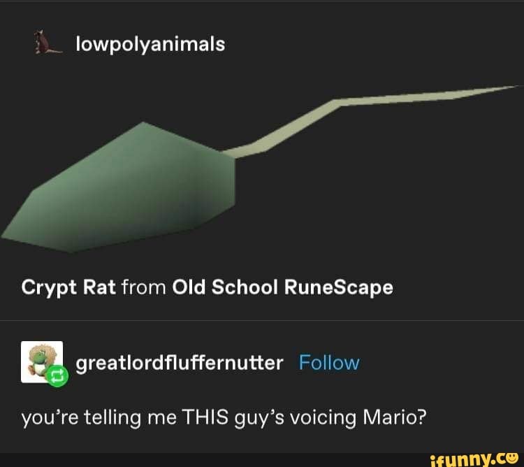 Lowpolyanimals Crypt Rat from Old School RuneScape B ...