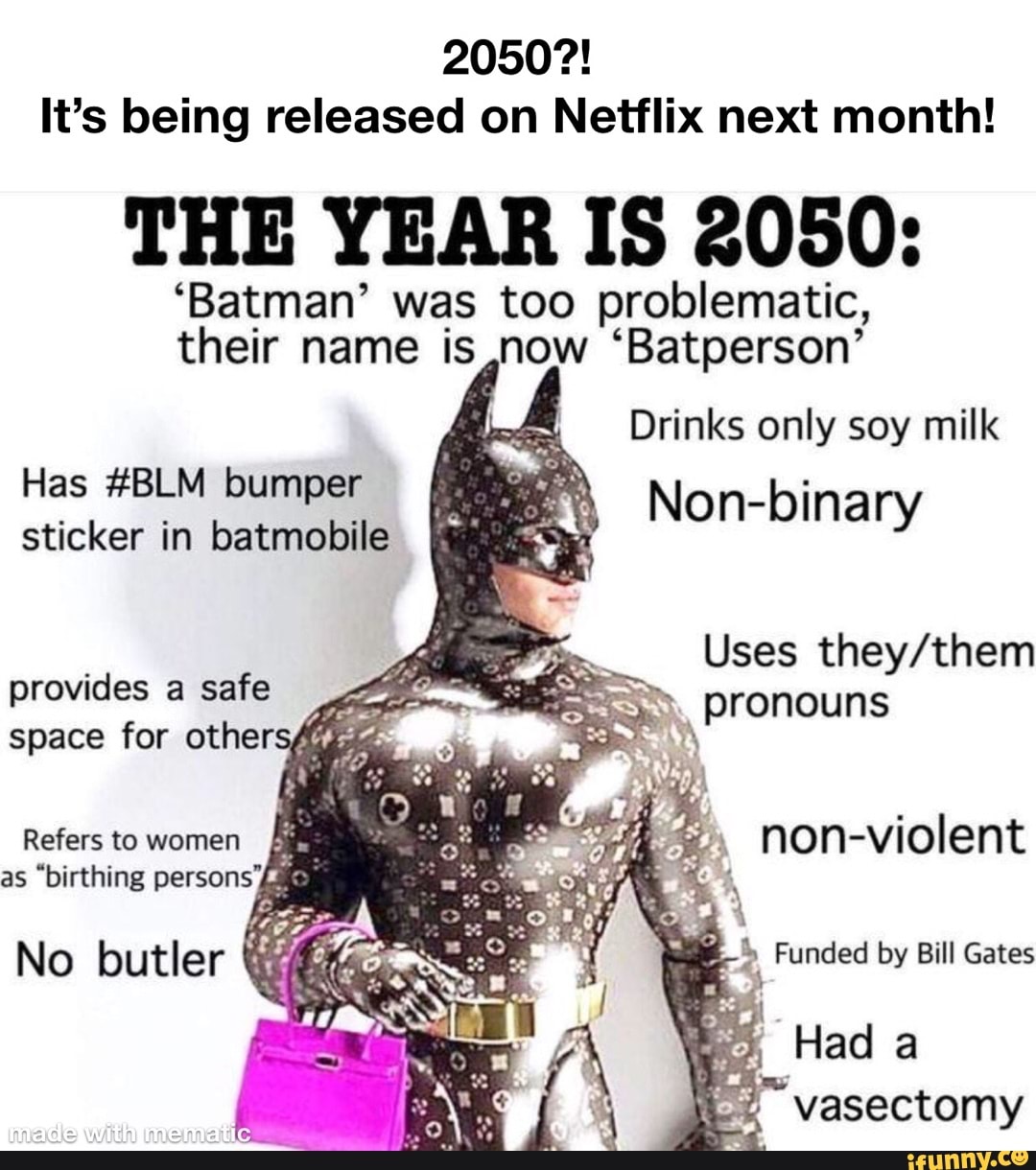 2050?! It's being released on Netflix next month! THE YEAR IS 2050 ...