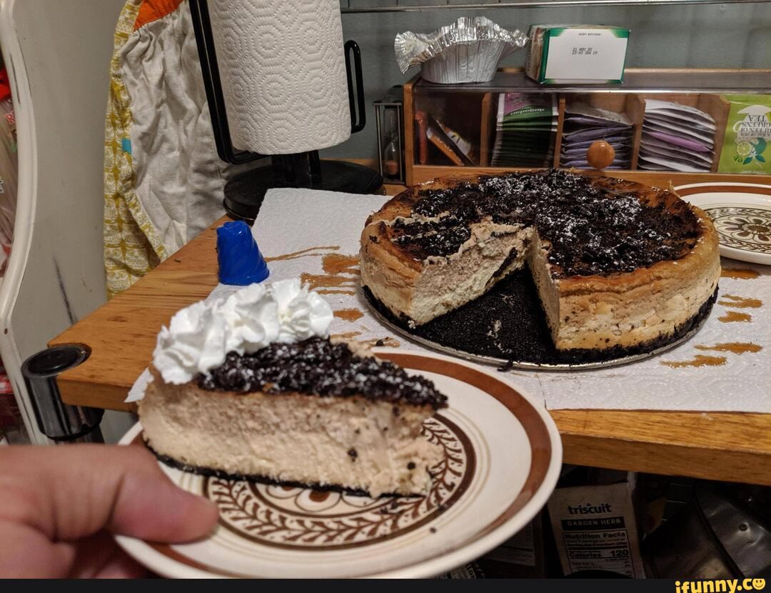 Crushed oreos as the crust, thiccc layer of regular cheesecake ...