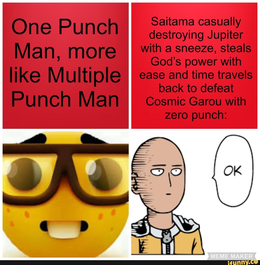 One Punch Man, more like Multiple Punch Man Saitama casually destroying ...