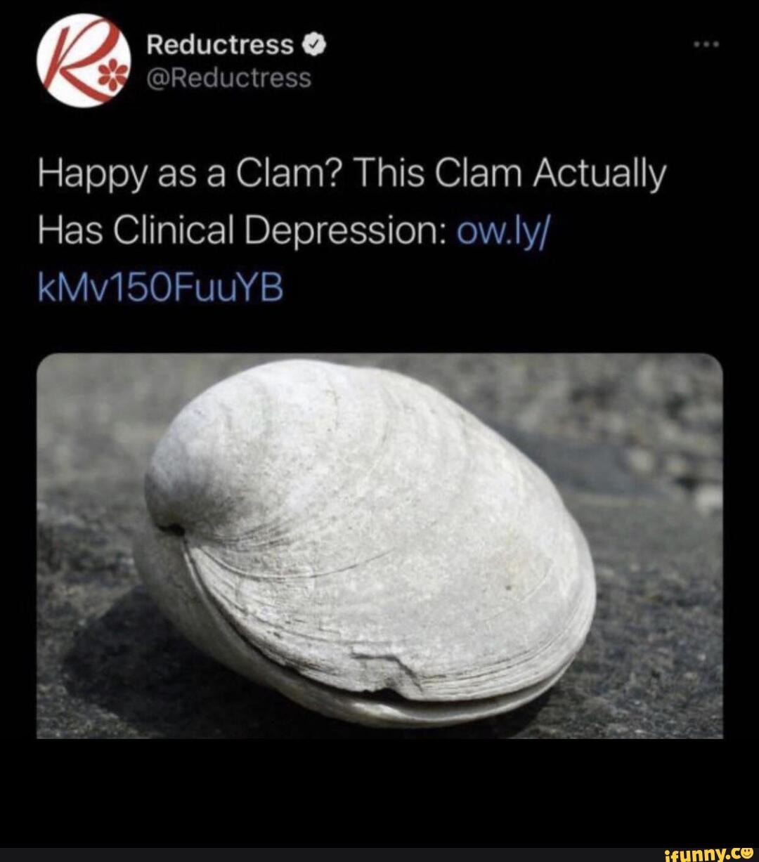 Happy as a Clam? This Clam Actually Has Clinical Depression: ow.Iy ...