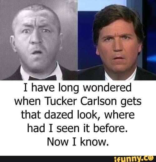 I have long wondered when Tucker Carlson gets that dazed look, where ...