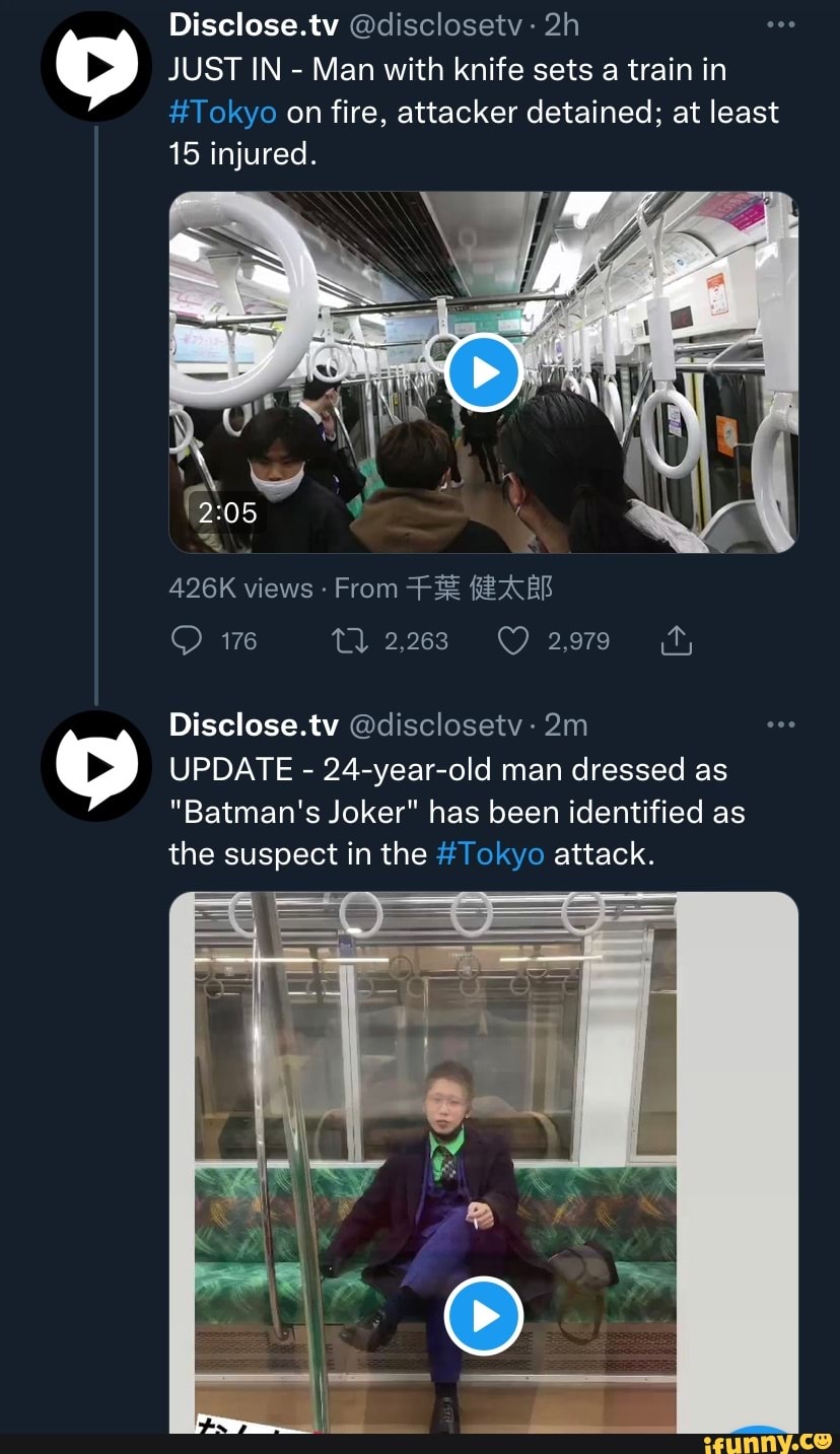 Disclose.tv @disclosetv- JUST IN - Man with knife sets a train in # ...