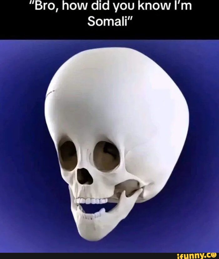 Bro, how did you know I'm Somali" - iFunny