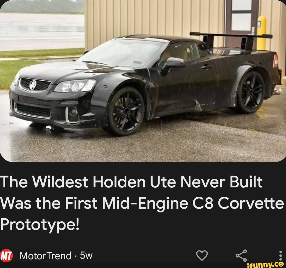 The Wildest Holden Ute Never Built Was the First Mid-Engine Corvette ...