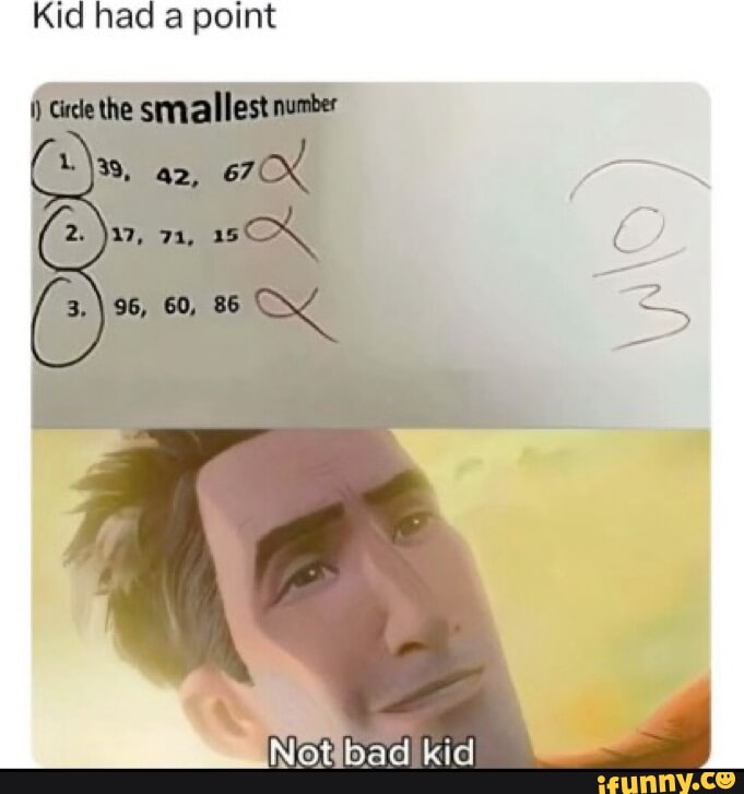 Kid had a point Notibad! kid - iFunny