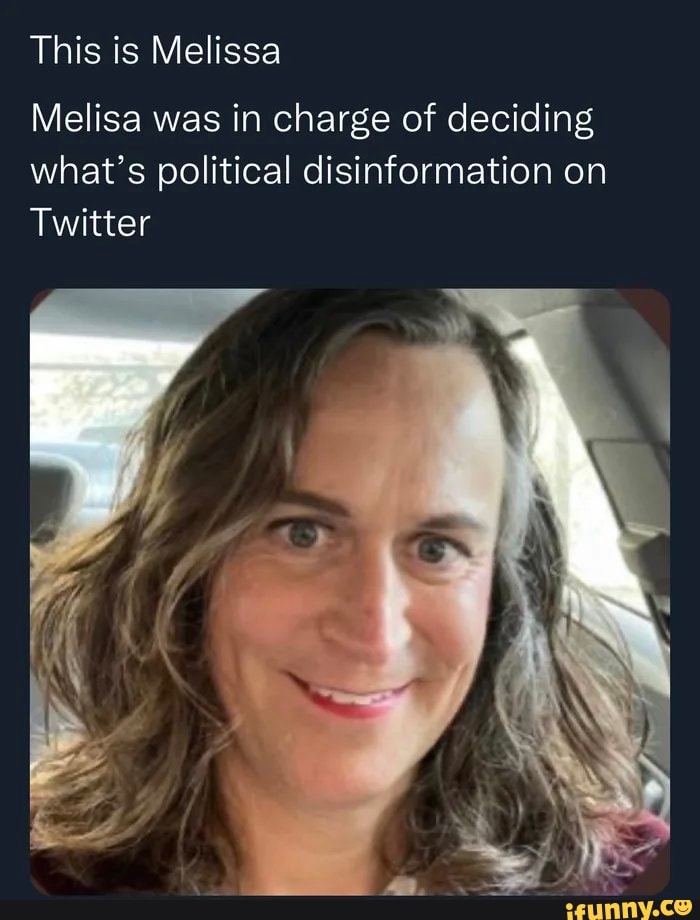 This is Melissa Melisa was in charge of deciding what's political ...