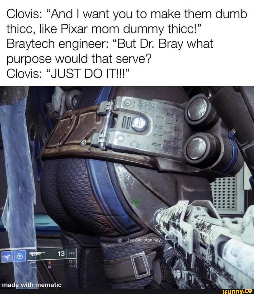 Clovis: "And I want you to make them dumb thicc, like Pixar mom dummy ...