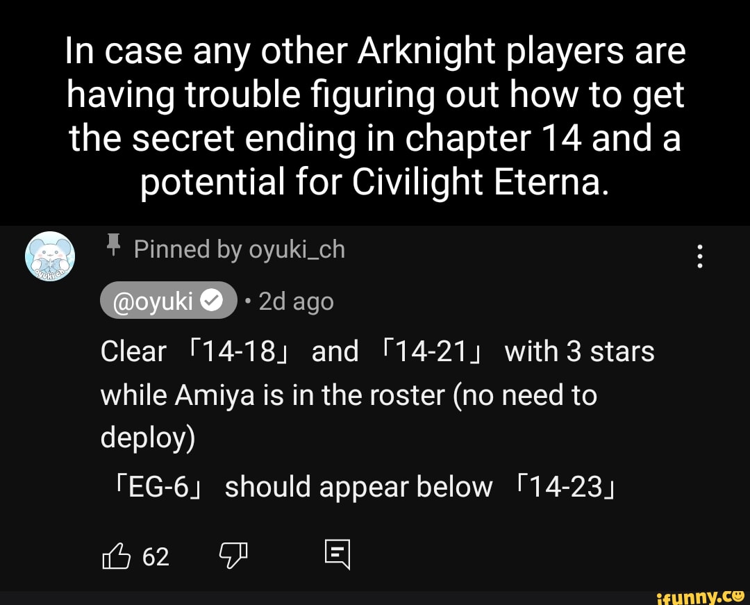 In case any other Arknight players are having trouble figuring out how to get the secret ending ...