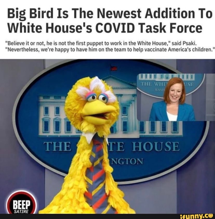 Big Bird Is The Newest Addition To White House's COVID Task Force ...