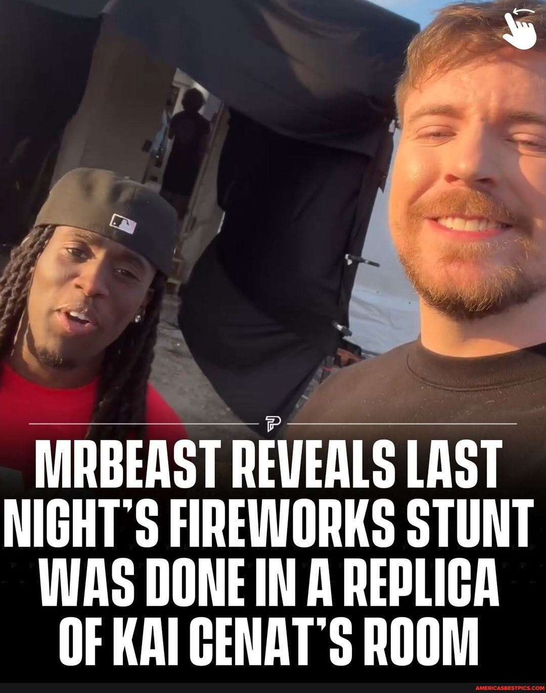 Swipe to see MrBeast reveal the behind the scenes view of blowing up ...