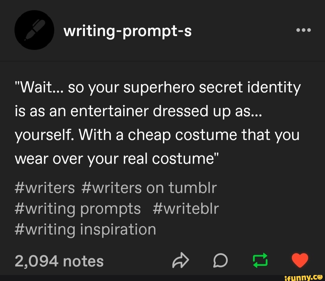 Creative Writing Prompts Tumblr
