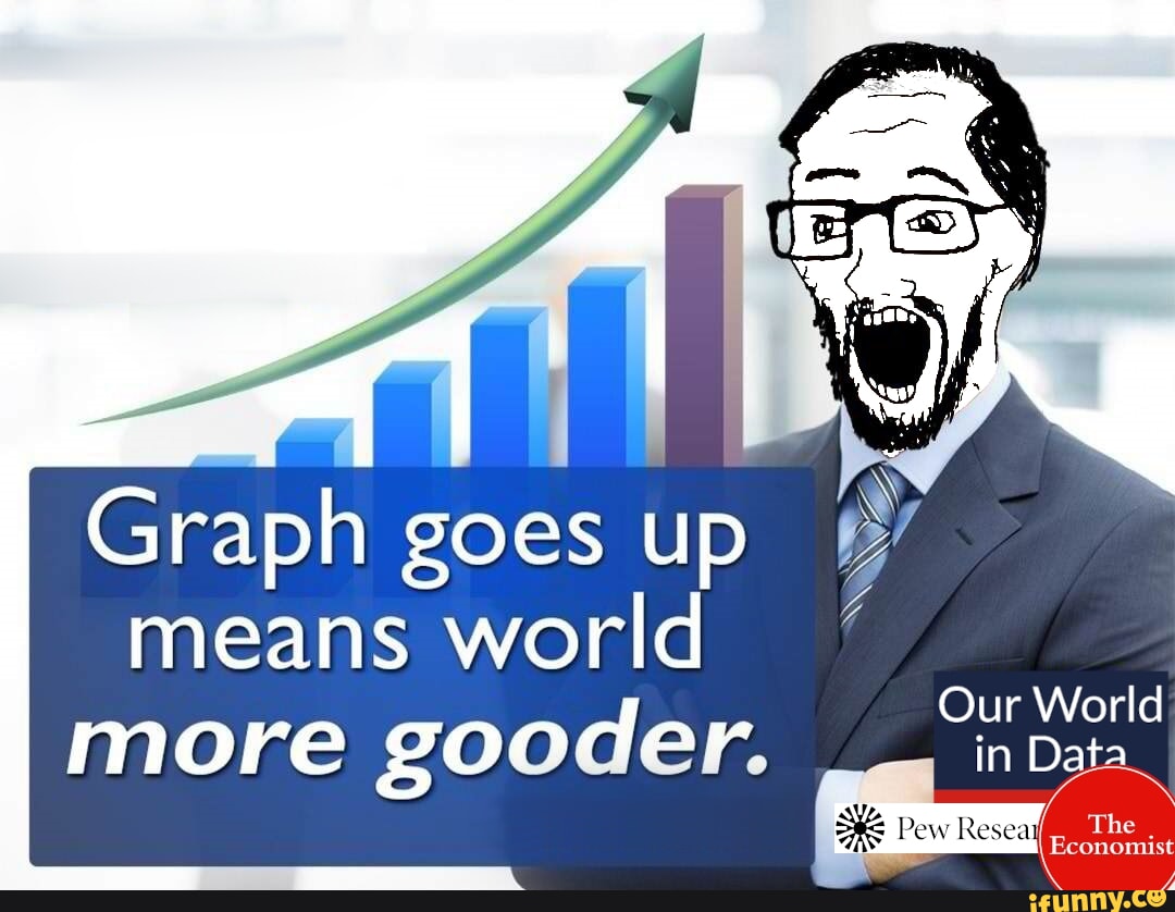 Our World more gooder. in Data 'The Graph goes up means world - iFunny