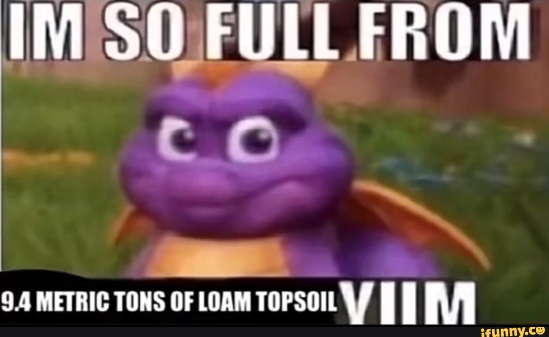 IM SO FULL FROM 9.4 METRIC TONS OF LOAM ToPSOIL YY AA - iFunny
