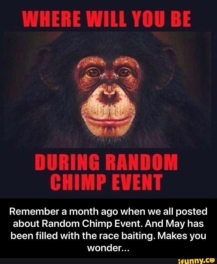 Remember a month ago when we all posted about Random Chimp Event. And ...