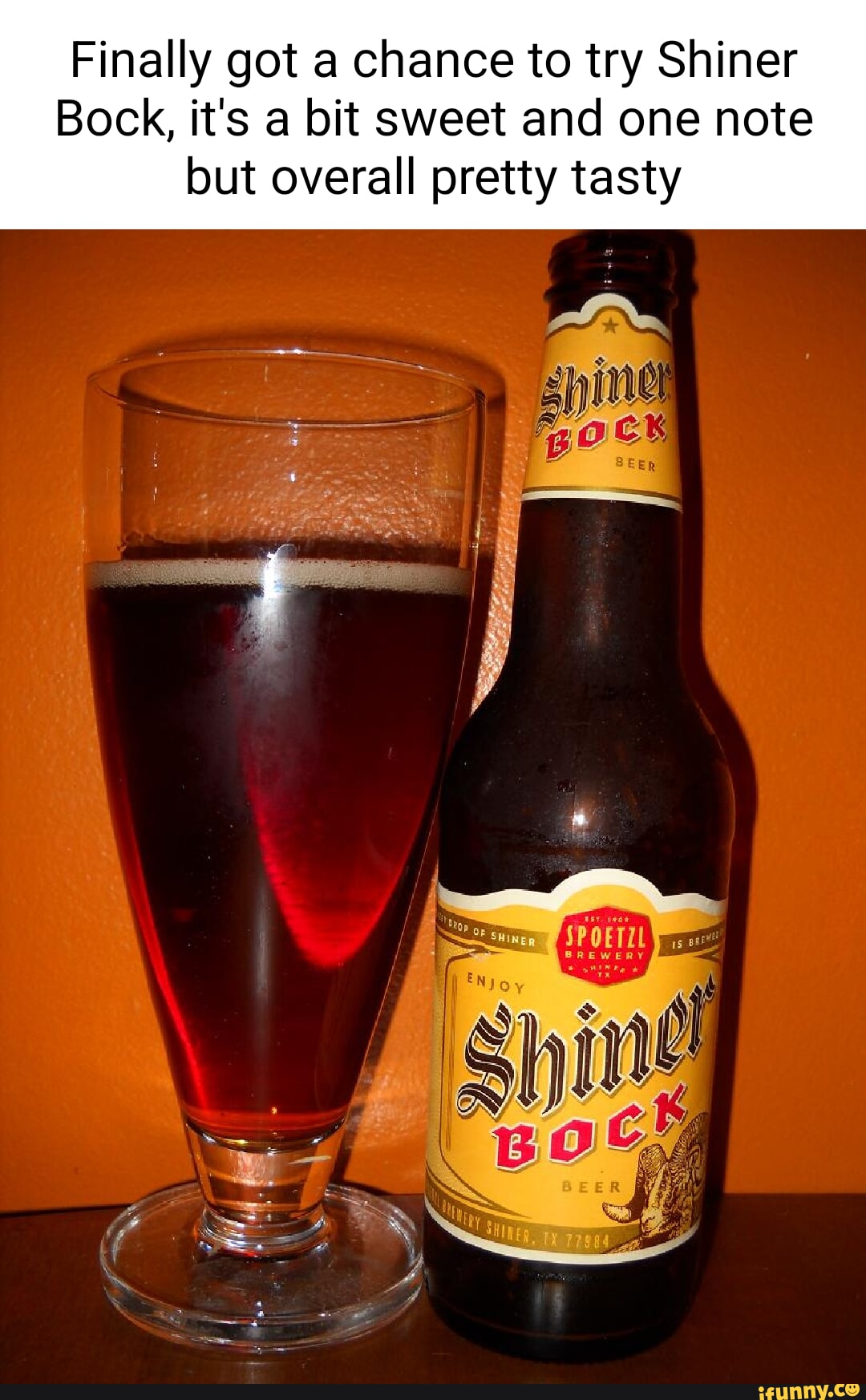 Finally got a chance to try Shiner Bock, it's a bit sweet and one note ...