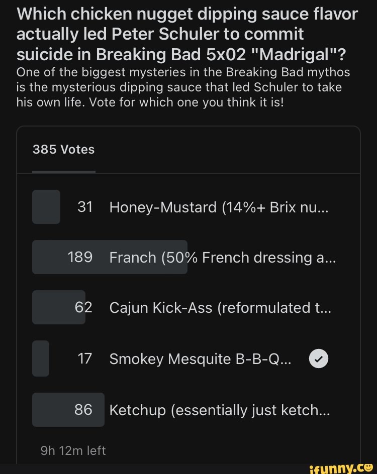 Which chicken nugget dipping sauce flavor actually led Peter Schuler to ...