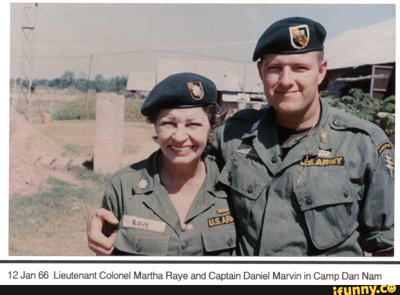 12 Jan 66 Lieutenant Colonel Martha Raye and Captain Daniel Marvin in ...