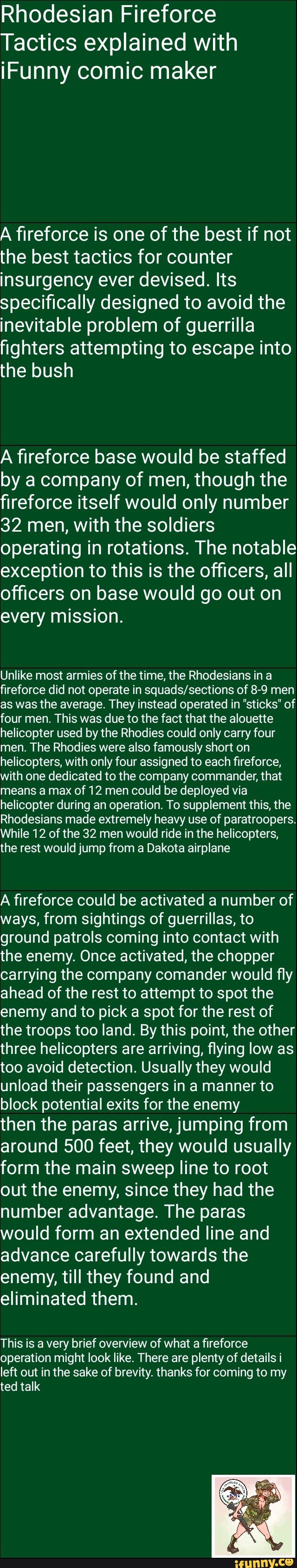 Rhodesian Fireforce Tactics explained with iFunny comic maker A ...